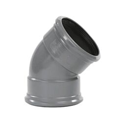 Buy 4" Double Socket 45 Degree Soil Bend Grey