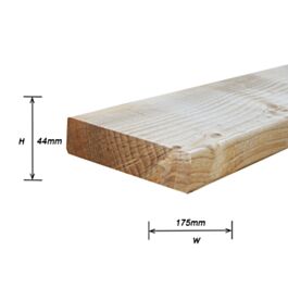 Buy 44mmX175mm (7x2) Rough Treated Timber Online! Fast