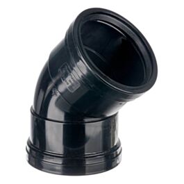 Buy Pipelife 4" D/S 45 Deg Black Soil Bend