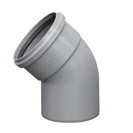 Buy Pipelife 4" Single Socket 45 Deg Grey Soil Bend